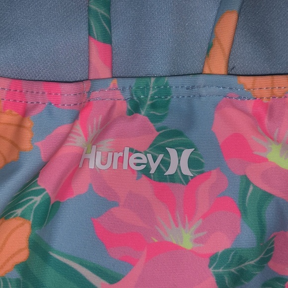 Hurley | Swim | Hurley Blue Ice Floral Girls One Piece Swimsuit Upf 5 ...